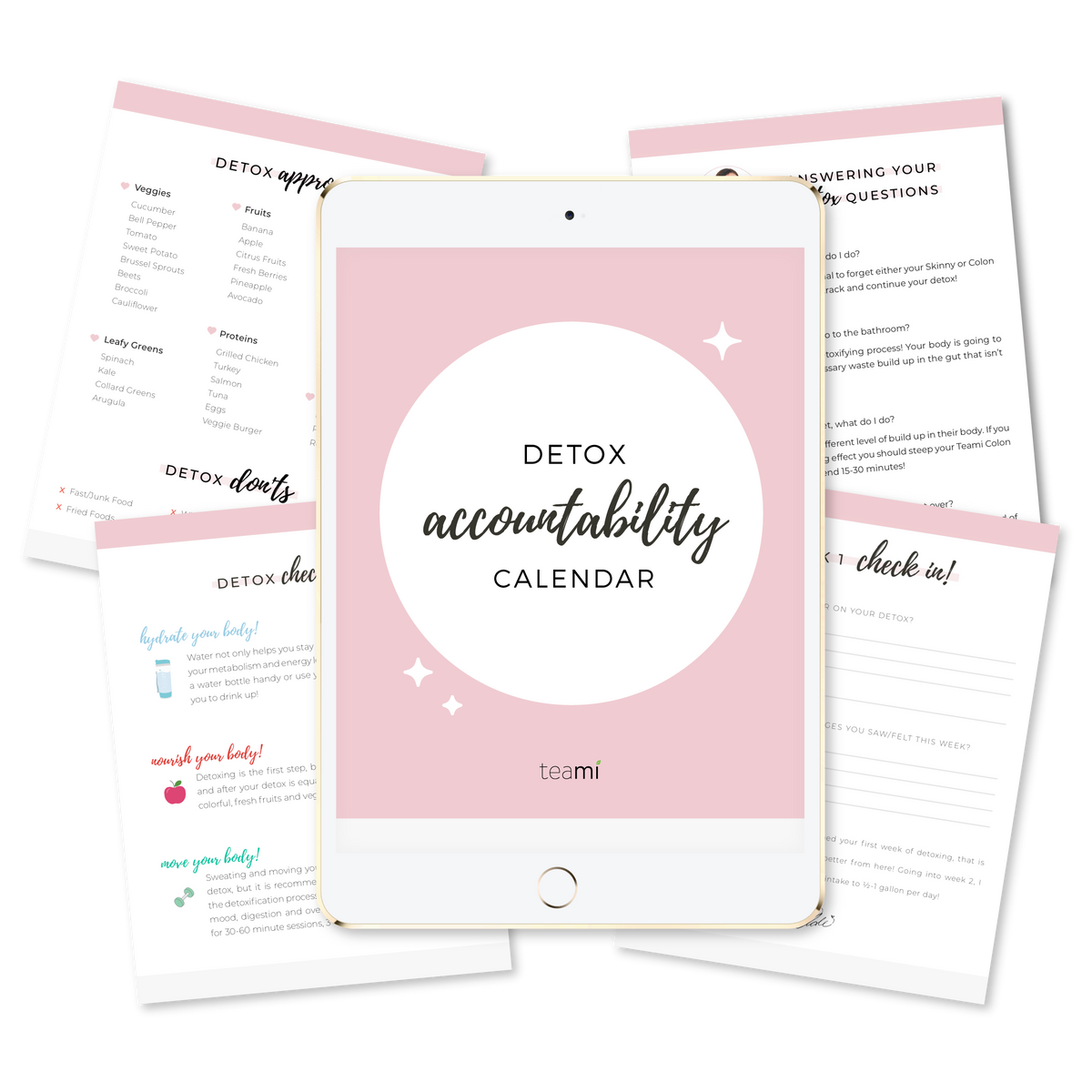Detox Accountability Calendar - by Teami Blends | FREE Book Download