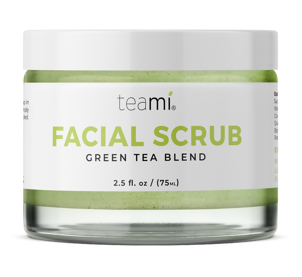Teami Green Tea Facial Scrub, Hydrate, Exfoliate, & Moisturize