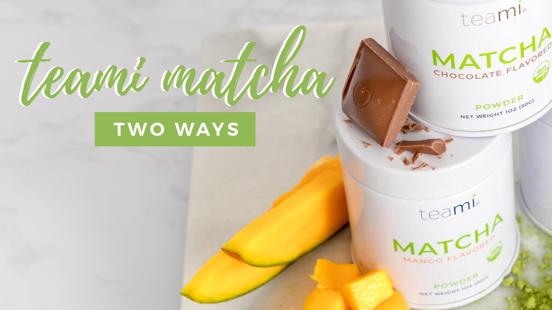 Teami Ceremonial Grade Matcha Green Tea Powder Tins